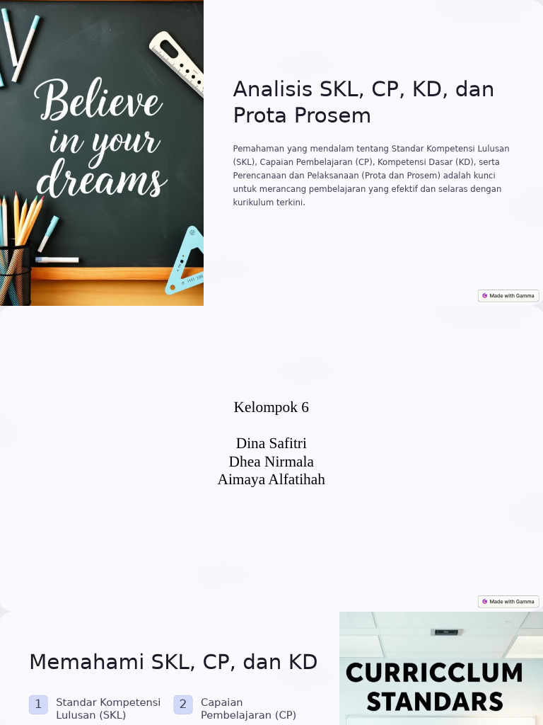 Analisis SKL CP KD Dan Prota Prosem | PDF | Karier & Perkembangan