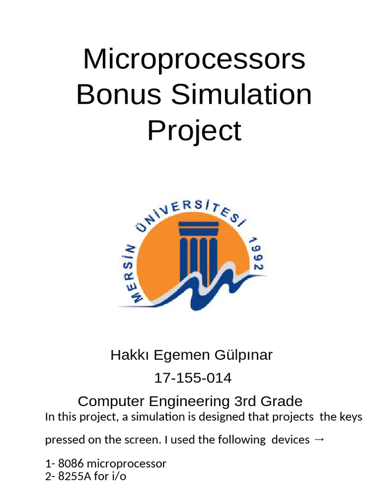 7segment Display (17-155-014) Microprocessors Project | PDF | Business | Technology & Engineering