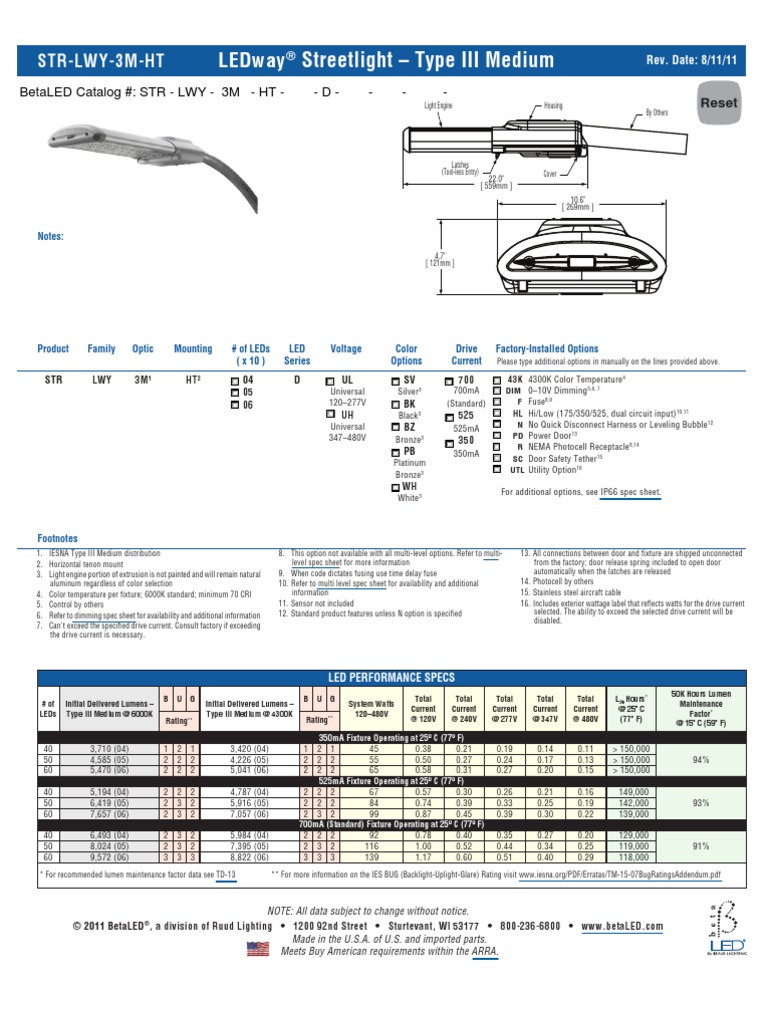 Led Streetlight 3M HT 04 06 D | PDF | Street Light | Light Emitting Diode