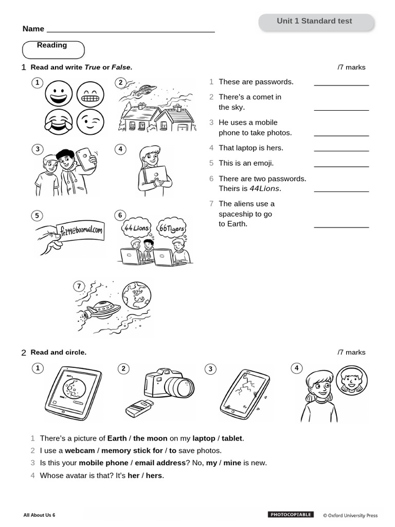 01 AAU - Level 6 - Test - Standard - Unit 1 | PDF