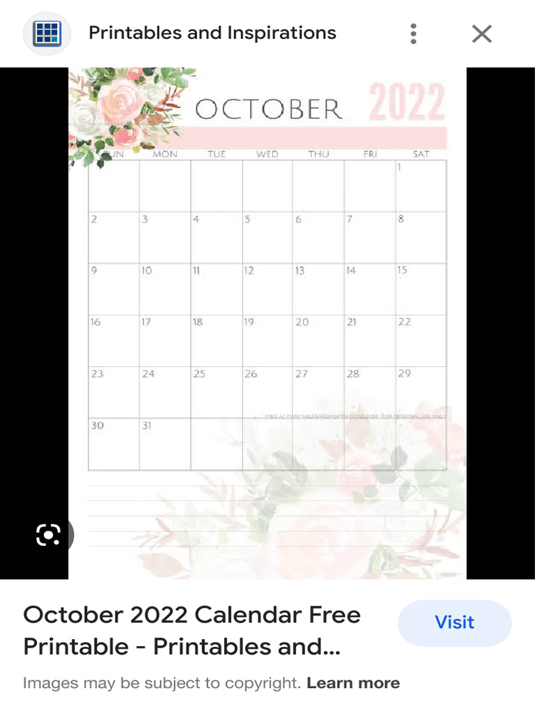 Pretty Calendar - Google Search | PDF