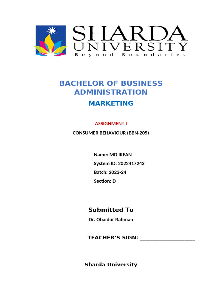 Sharda University Marketing Assignment | PDF | Business | Computers