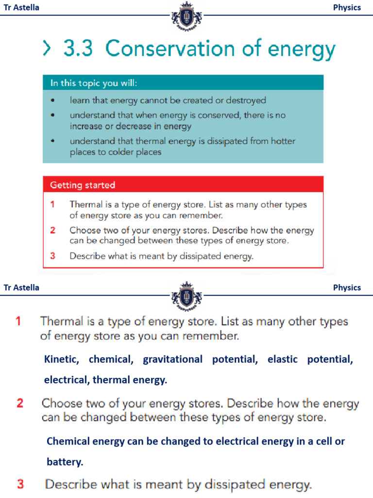 Energy Conservation Explained for Kids | PDF | Physical Chemistry | Physics