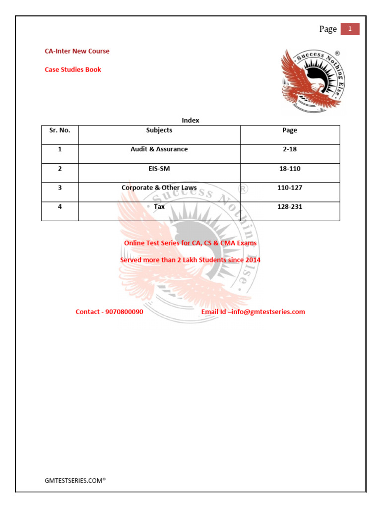 Notes CA Int GM | PDF | Audit | Databases