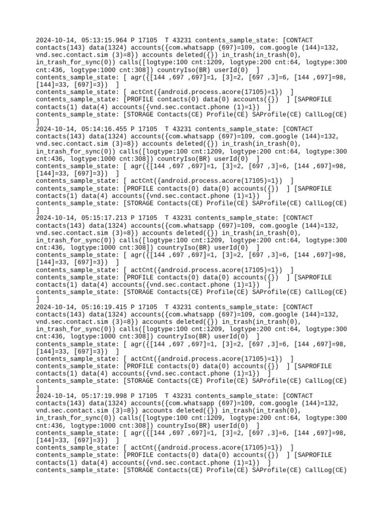 Contact and Call Log Data Analysis | PDF | Voice Over Ip | Instant Messaging