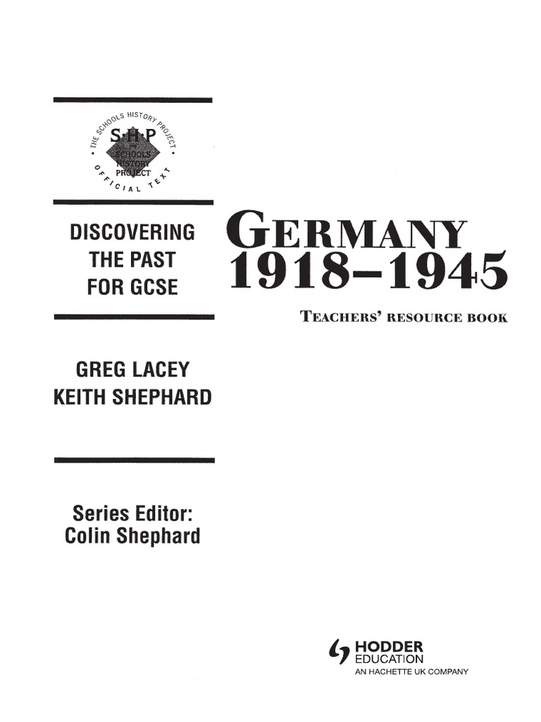 Germany 1918-1945 - Teacher's Resource | PDF