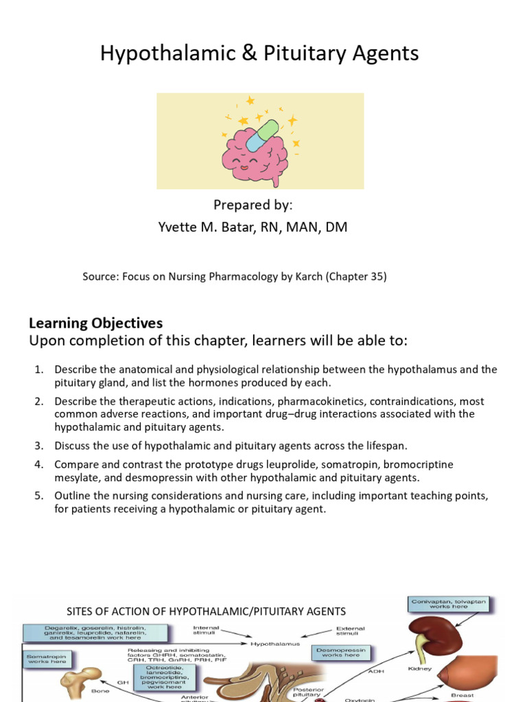 (NCM106) B.-Hypothalamic-Pituitary-Agents-Ch-35 | PDF | Growth Hormone | Endocrine System