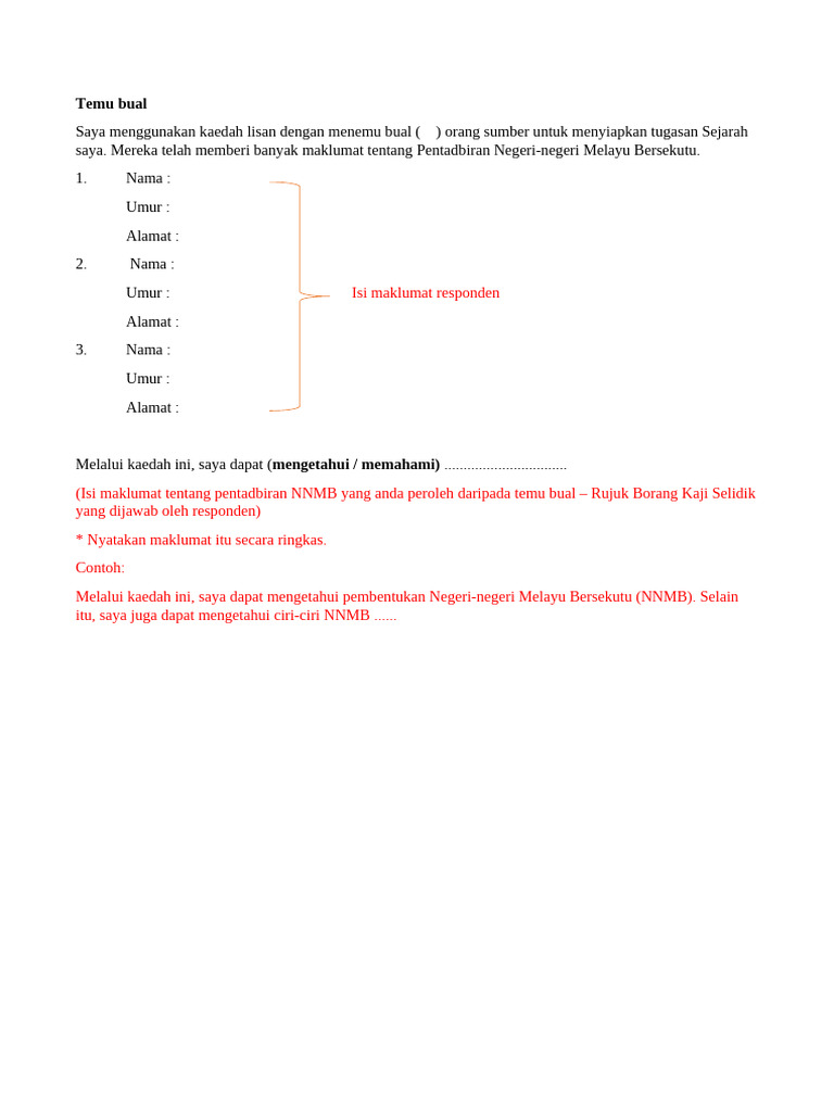 Kaedah Temu Bual | PDF