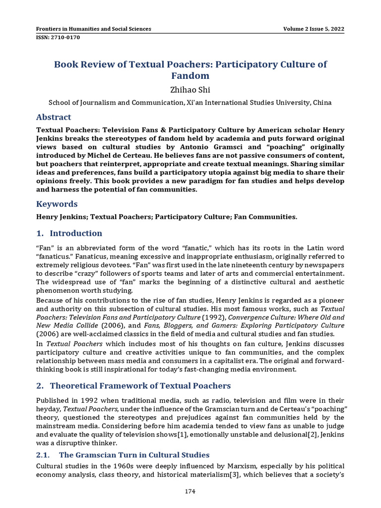 Book Review of Textual Poachers | PDF | Cultural Studies | Antonio Gramsci