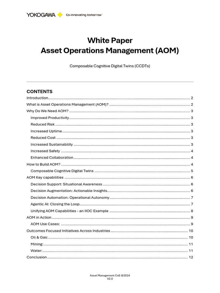 AI Powered Asset Operations Management For DX 1726286232 | PDF ...