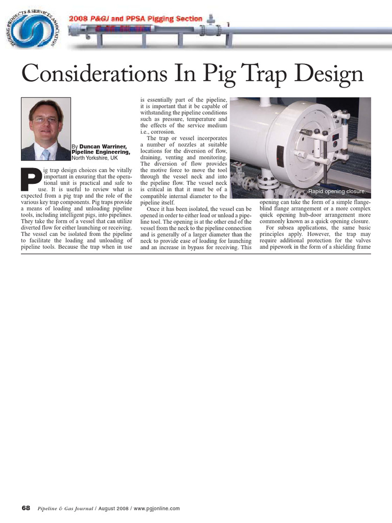 Kicker Valve Pig Launcher Design Insights | PDF | Pipe (Fluid ...
