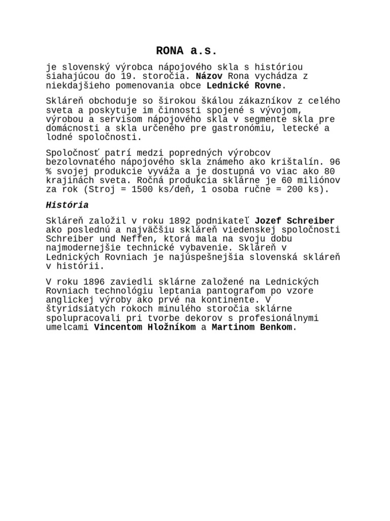 Rona | PDF