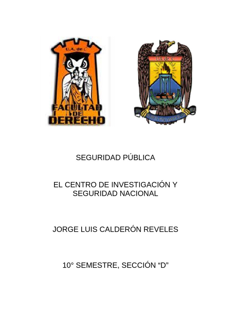 Funciones del CISEN en Seguridad Nacional | PDF