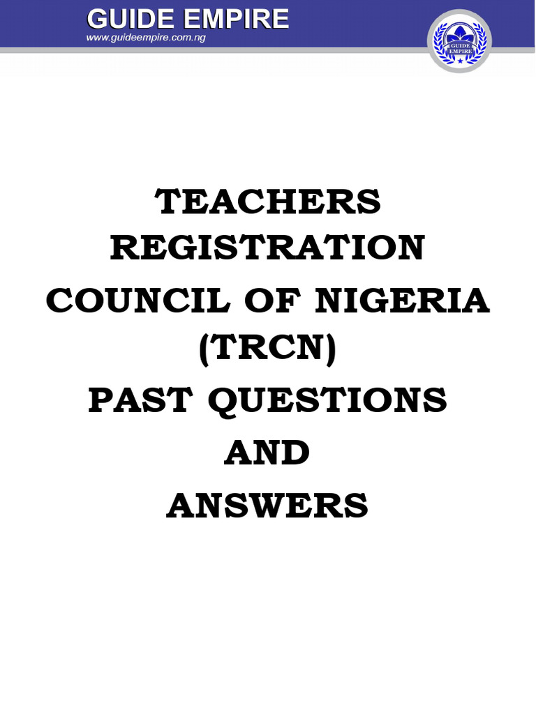 TRCN Past Questions Latest Updated - Guideempire | PDF | English ...