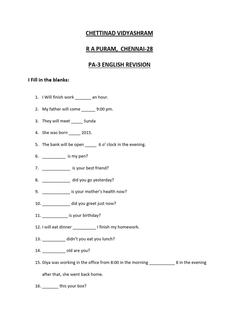 PA-3 Revision English | PDF | Language Arts & Discipline | Self-Improvement