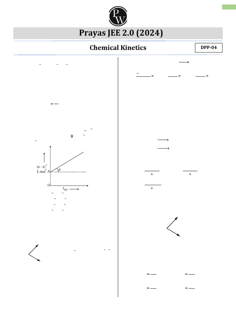 Chemical Kinetics DPP 04 (Of Lec 06) Prayas JEE 2.0 2024 | PDF | Radioactive Decay | Applied And ...