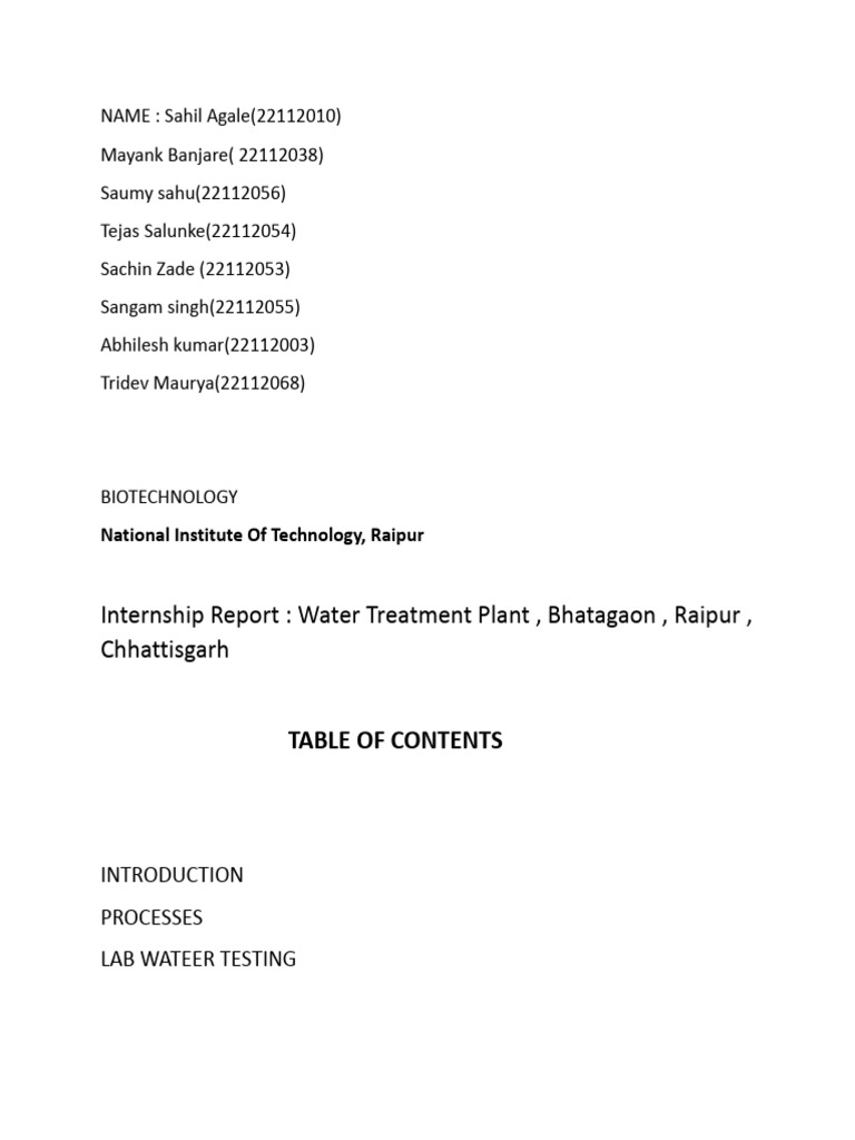 Combined Report | PDF | Water Treatment | Water Purification