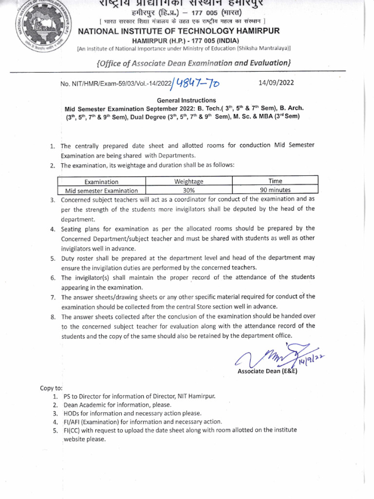 Mid Sem Guidelines1 | PDF