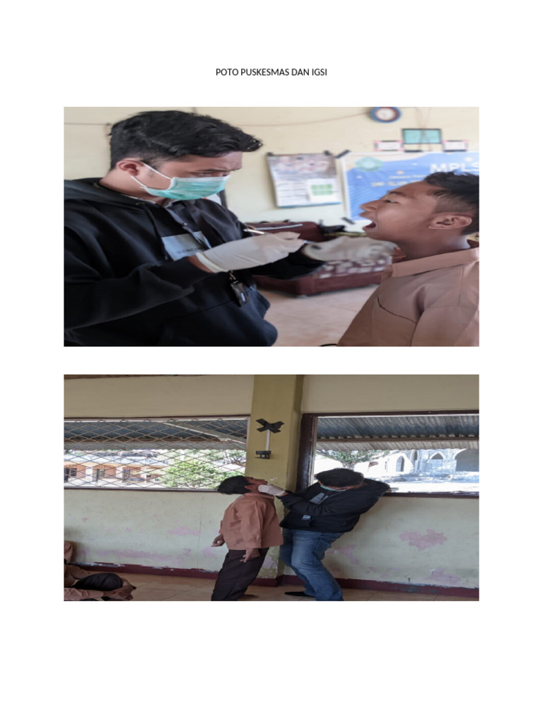 Poto Pemberian Obat Cacing Oleh Pihak Puskesmas | PDF