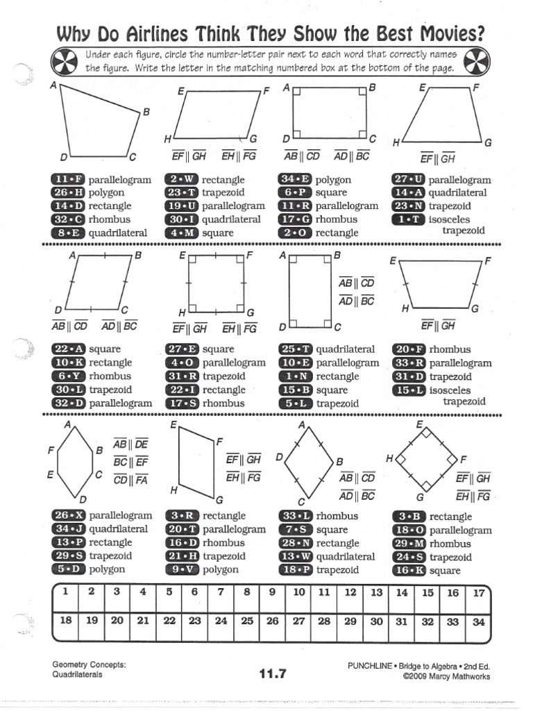 1a Puzzle Practice - Quadrilaterals | PDF