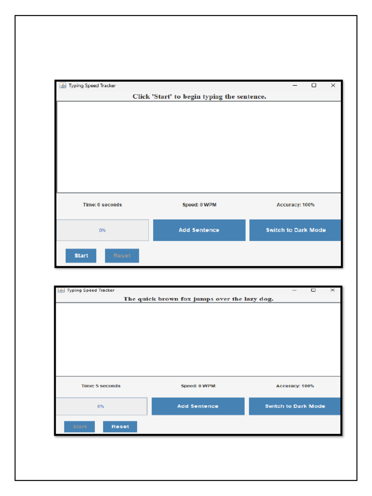 Typing - Speed Tracker Using Advanced Java | PDF
