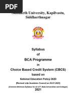 BCA Syllabus Final CSJM University | PDF | Databases | Computer Programming