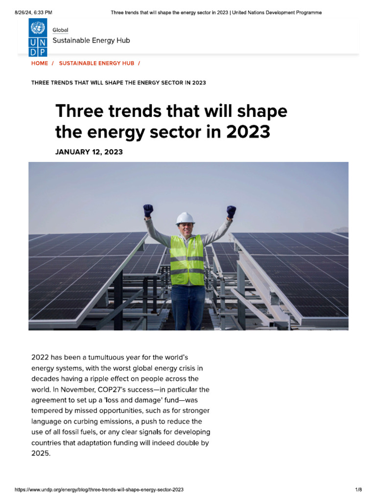 Three Trends That Will Shape The Energy Sector in 2023 | PDF