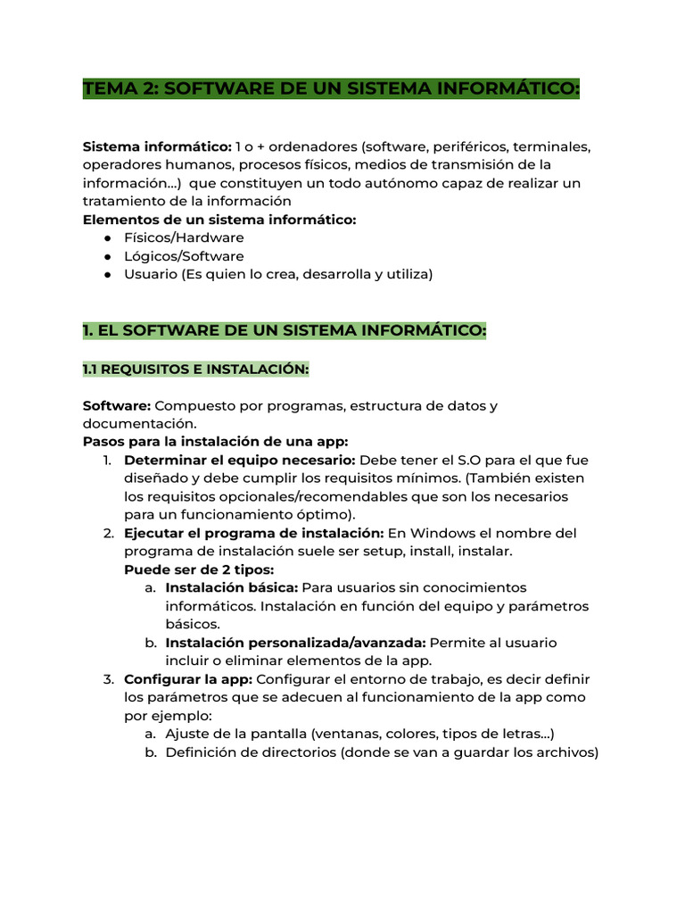 Tema 2 - Software de Un Sistema Informático | PDF | V Mware | Software libre