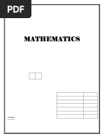 Grade - 6 - Mathematics Curriculum Based Test - 2022 - Student ...