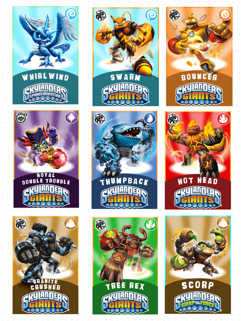 Skylander Cards Template | PDF