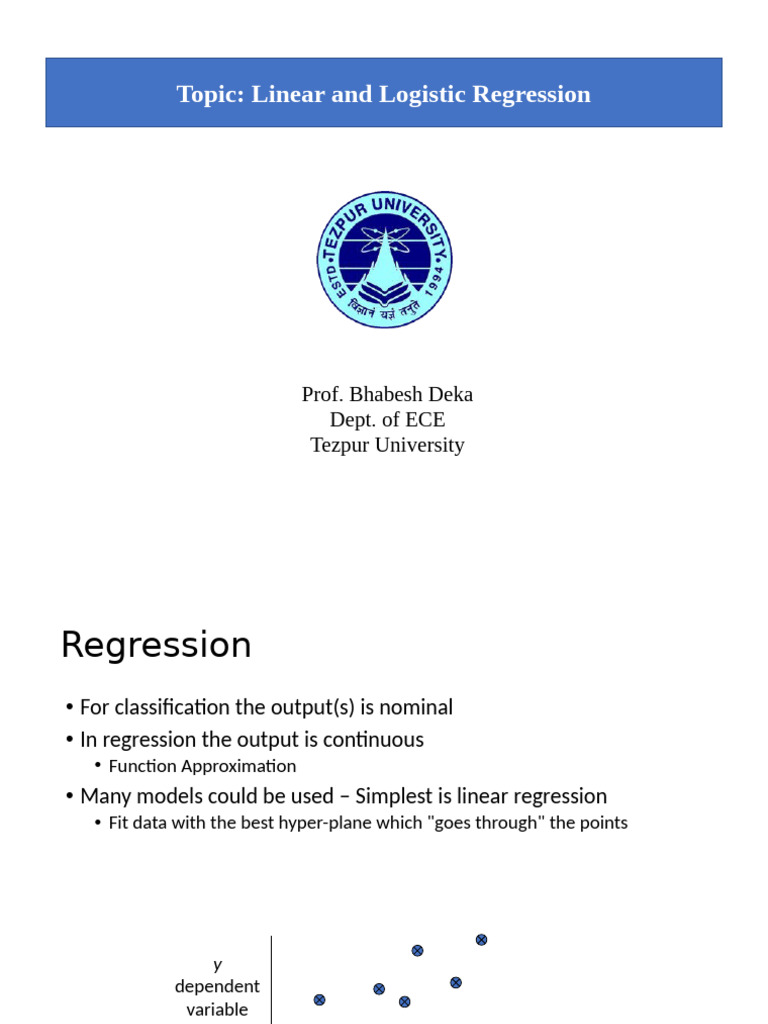 3.1 Linear and Logistic Regression | PDF | Regression Analysis | Errors And Residuals