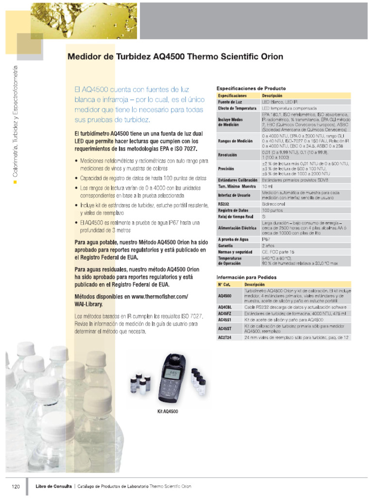 Turbidimetro AQ4500 | PDF