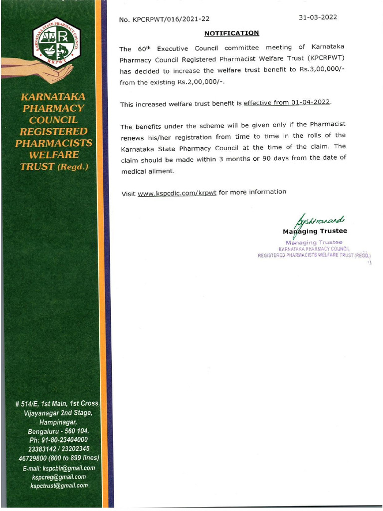 Notification For Claim Increment-31!03!2022 | PDF