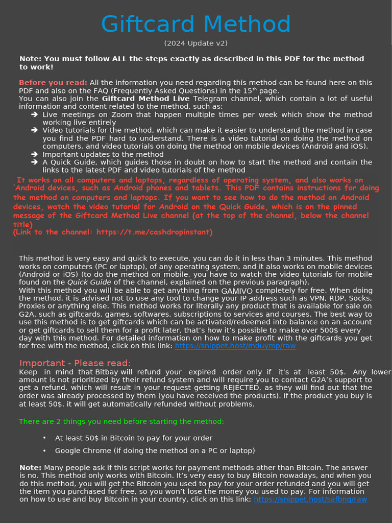 Free G2A Giftcard Method 2024 Guide | PDF | Http Cookie | Bitcoin
