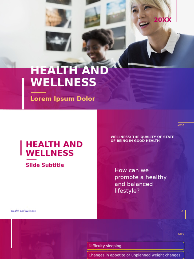 Health and Wellness Presentation | PDF | Mental Health | Mood (Psychology)