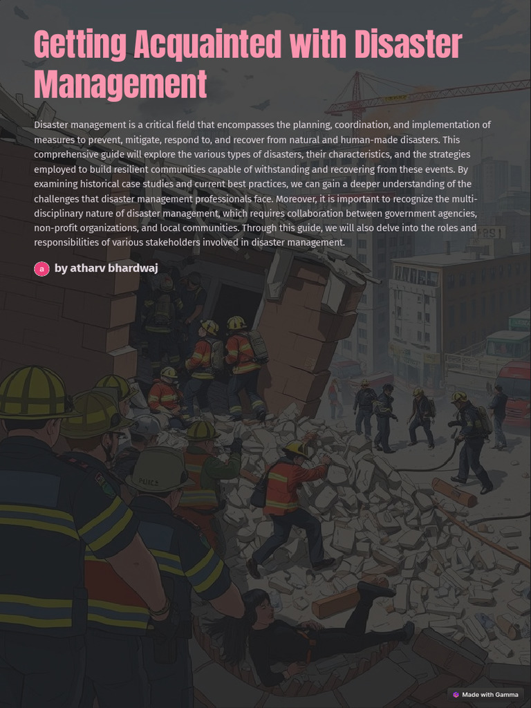 Getting Acquainted With Disaster Management | PDF | Flood | Natural Disasters