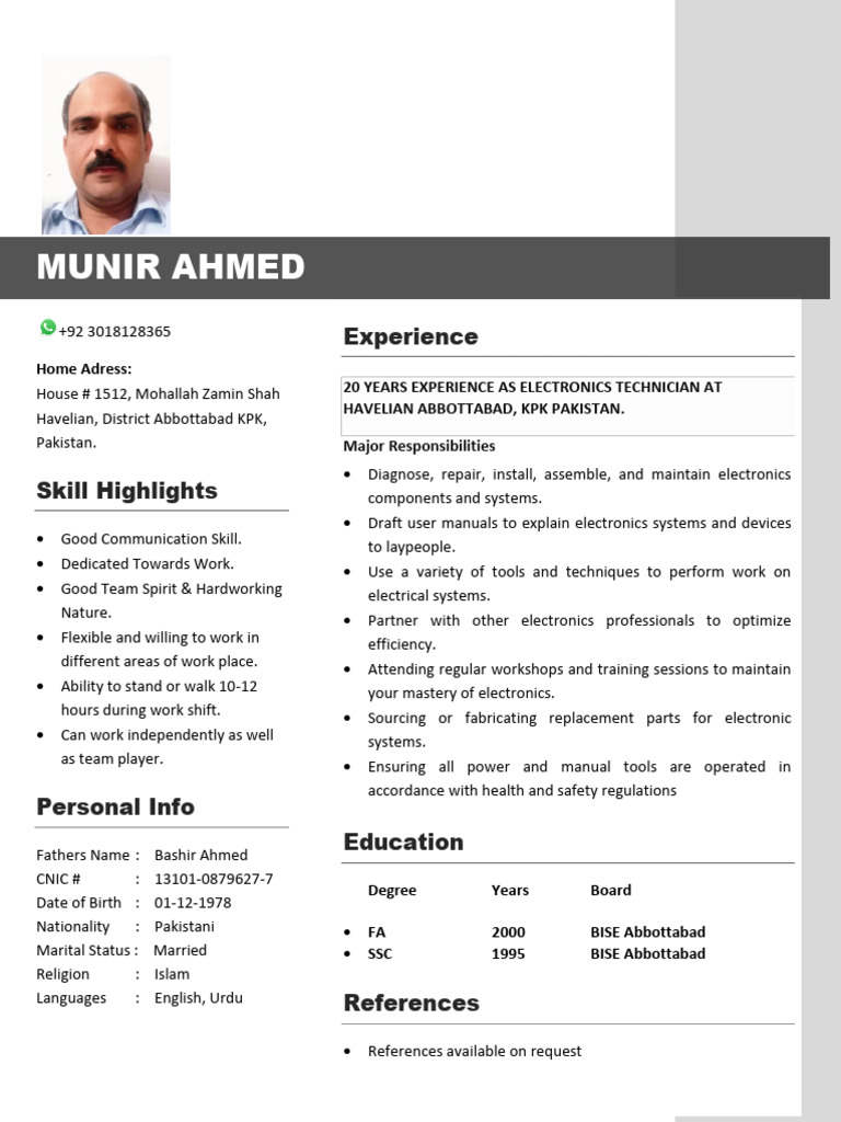 Munir Ahmed 1 | PDF