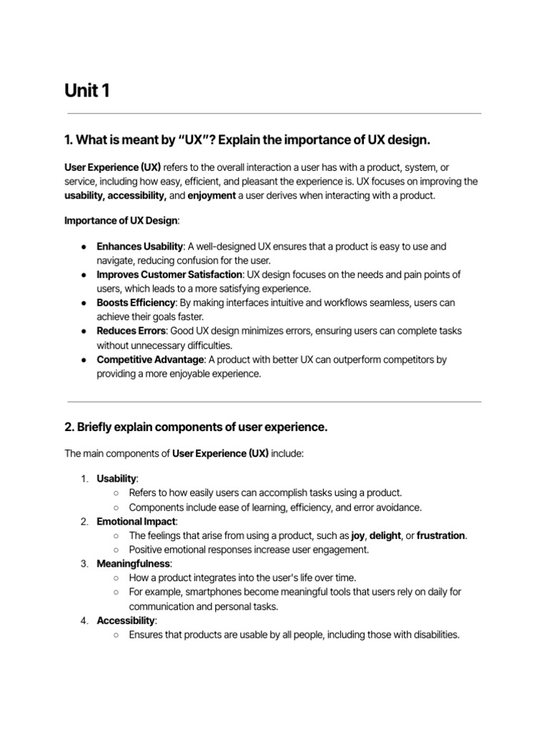 UI - UX Question Bank GTU | PDF | Usability | Software Development Process