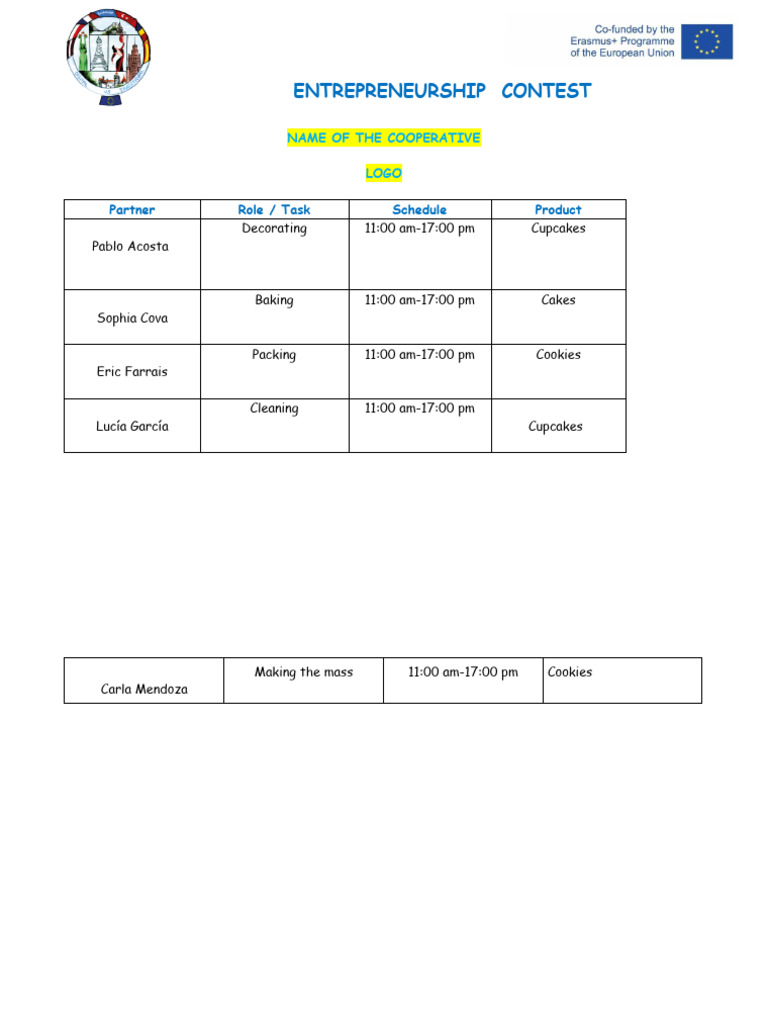 Entrepreneurship Contest Schedule | PDF