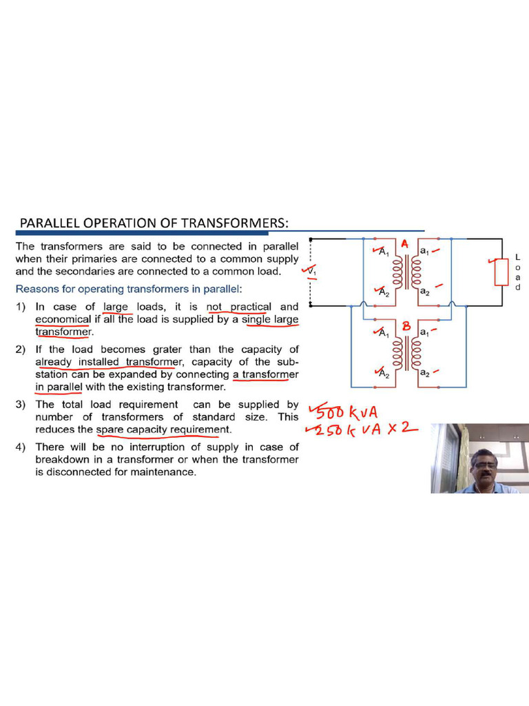 Parallel Operation of Single Phase TF | PDF