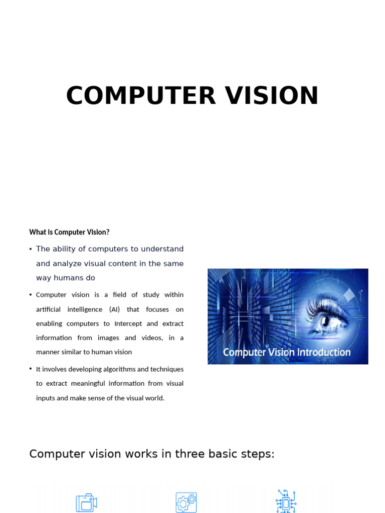 COMPUTER VISION Intro | PDF