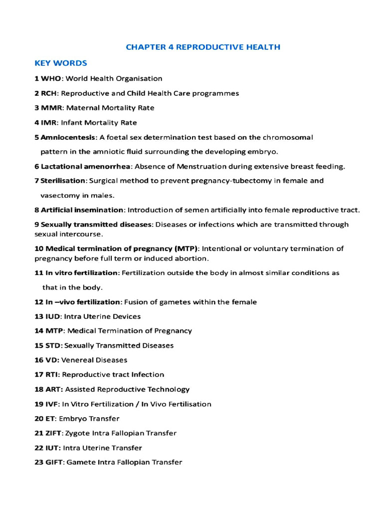 Chapter 3 Summary | PDF | Sexually Transmitted Infection | Birth Control