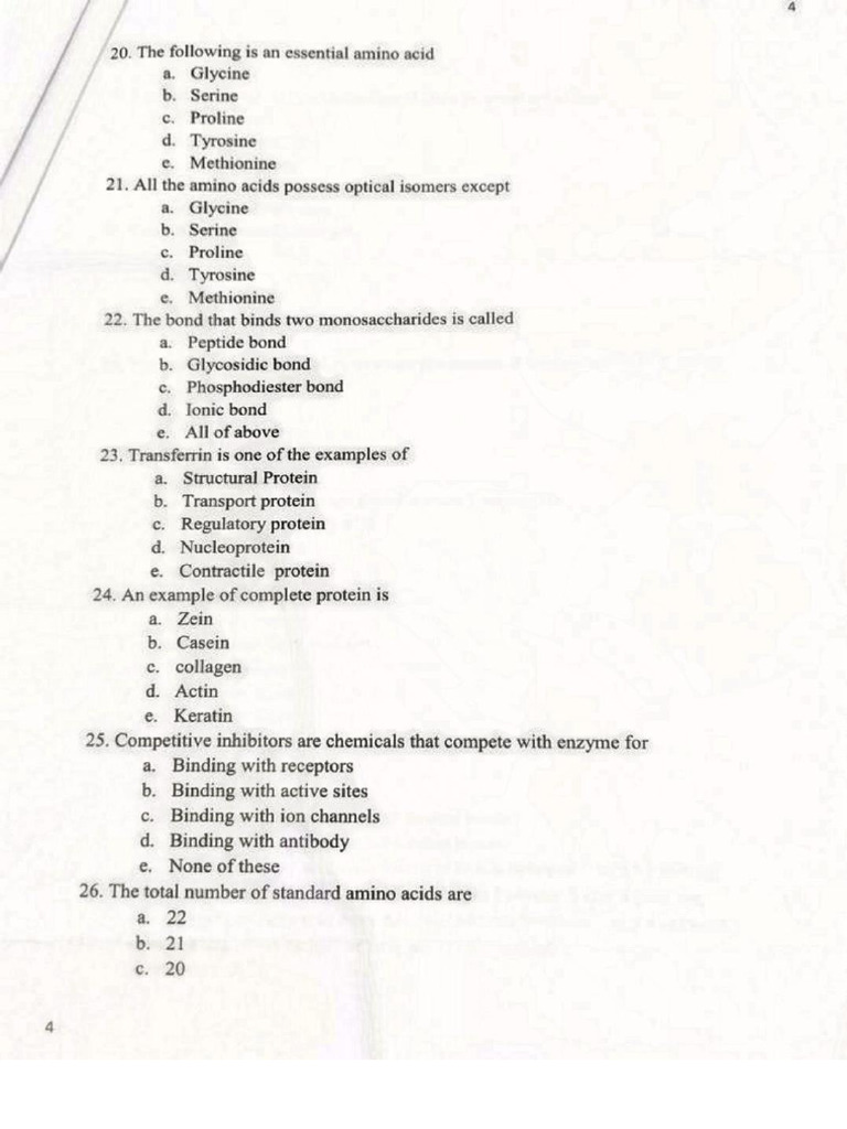 Biochemistry Mid Paper CMT | PDF