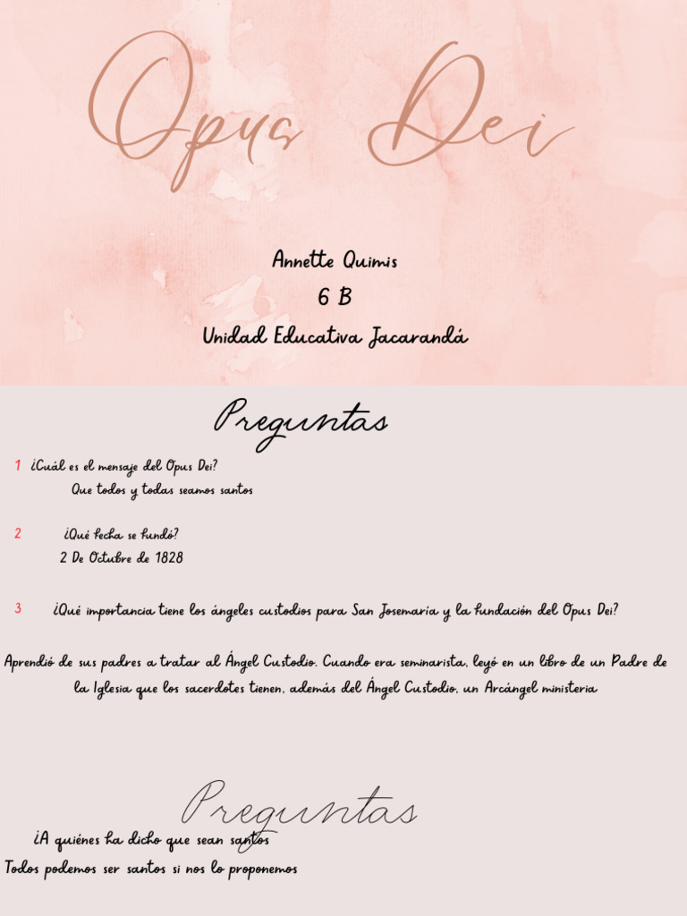 Opus Dei | PDF | Religión y espiritualidad