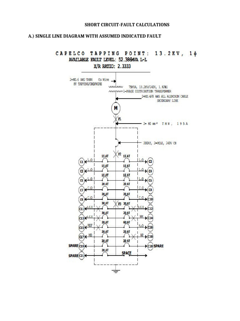 Short Circuit Fault Calculation | PDF | Transformer | Electrical Impedance