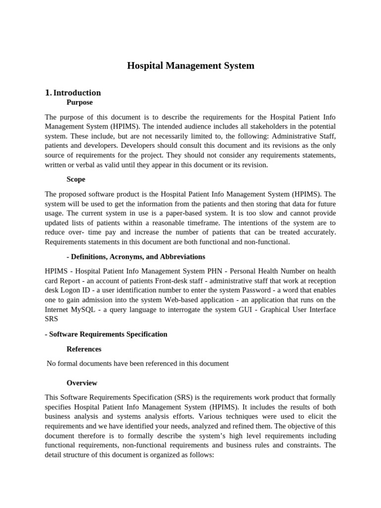 Hosp Mgmt Sys | PDF | System | Graphical User Interfaces