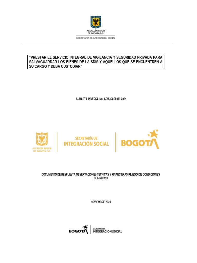 Respuesta A Observaciones Pliego Definitivo 07-11-2024 | PDF | Subasta ...