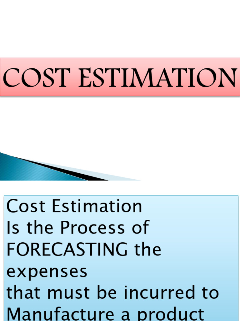 Cost Estimation | PDF | Depreciation | Business Economics