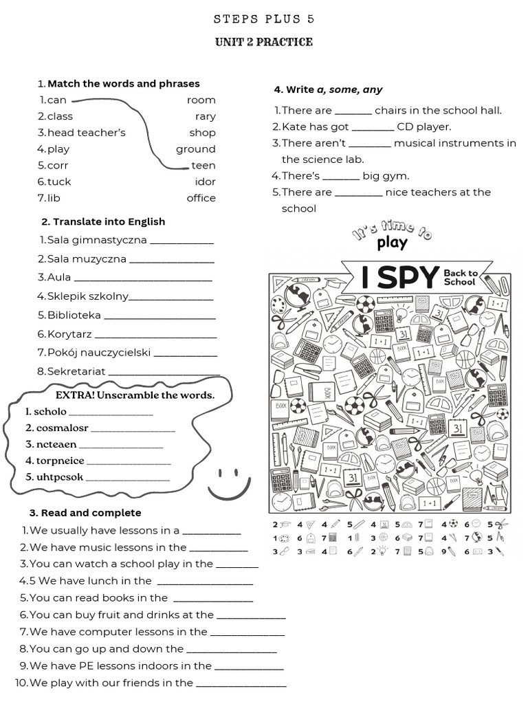 Steps Plus 5 Unit 2 | PDF