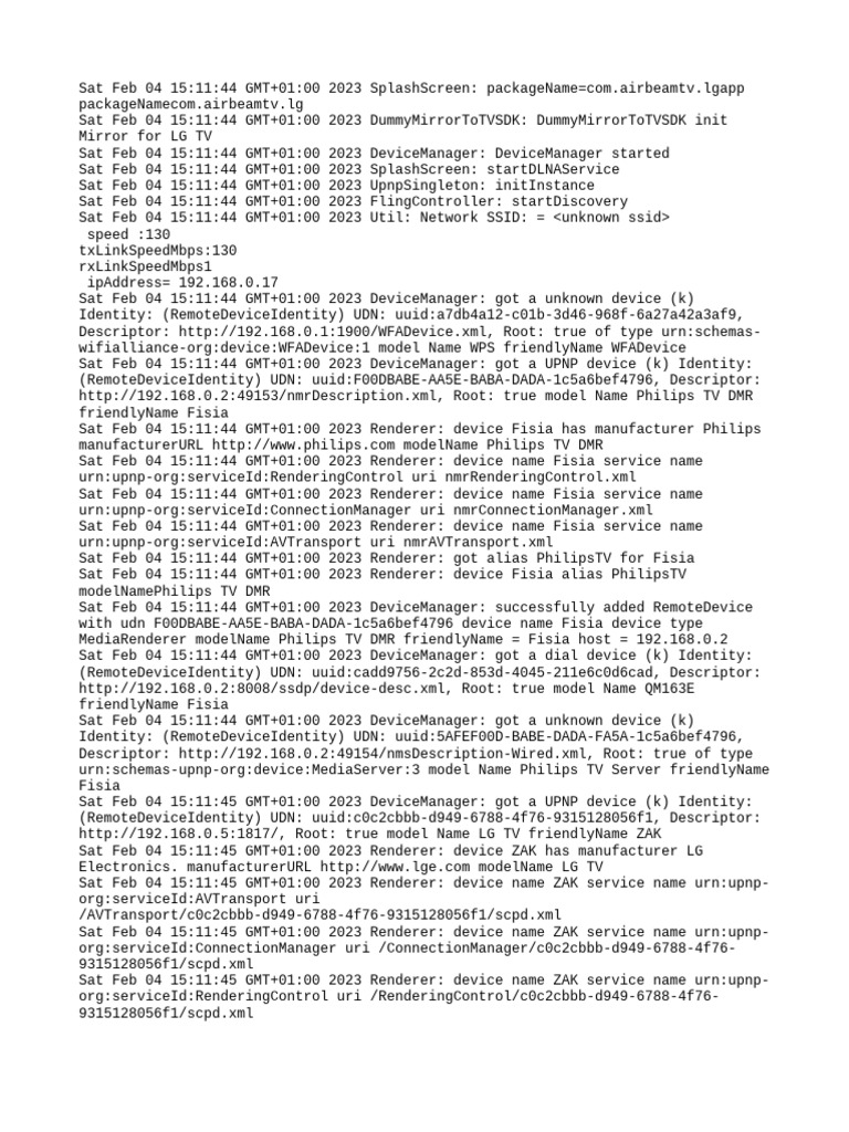 Ourlog 5980 | PDF | Computing | Communications Protocols